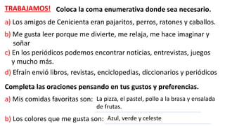LA COMA ENUMERATIVA - comunicación primaria | PPTX