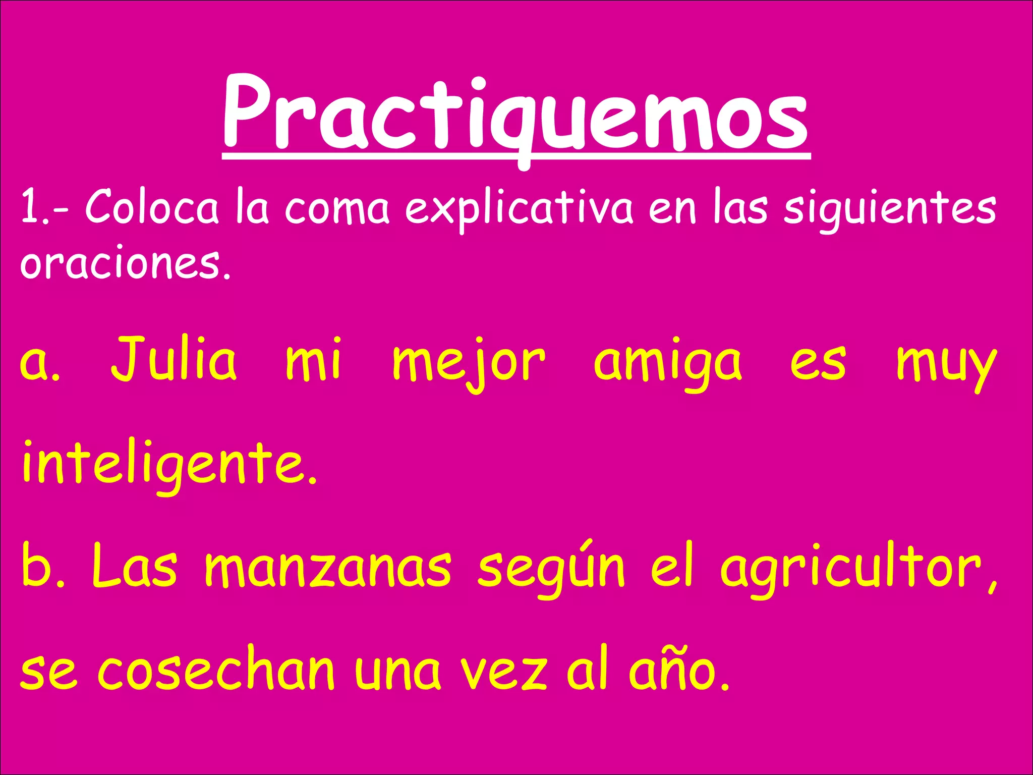 La coma explicativa | PDF