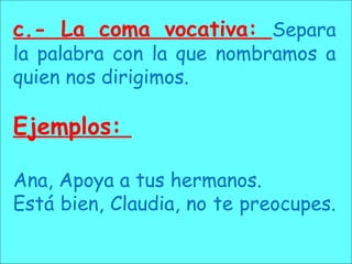 La coma vocativa | PPT