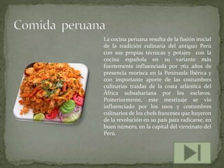La comida peruana | PPTX