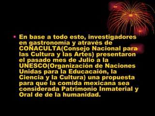 La Comida Mexicana | PPT