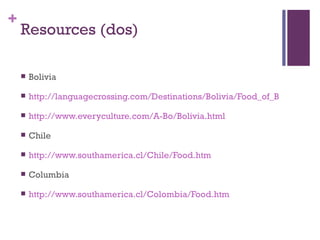 La comida web quest | PPT