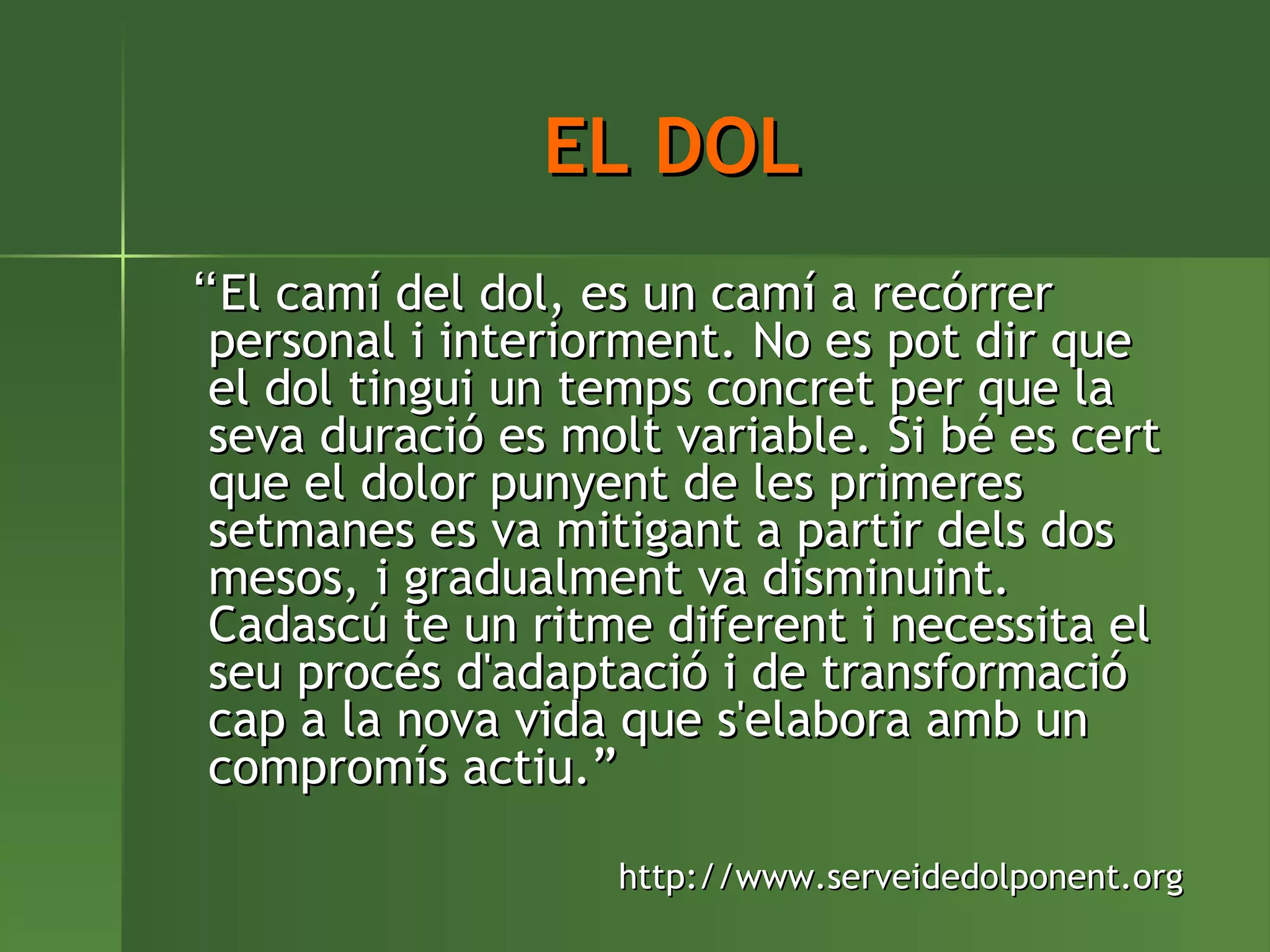 L’acompanyment en procesos de dol | PPT