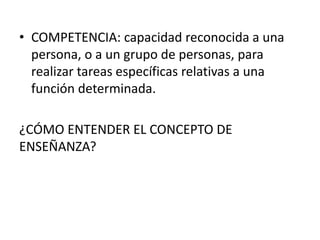 La competencia de los profesores | PPTX