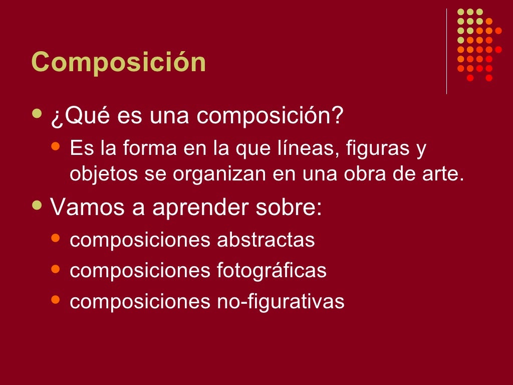 La composición