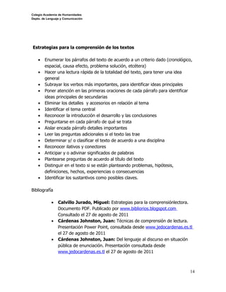La comprensión de lectura en el aula una tarea de toda la comunidad ...