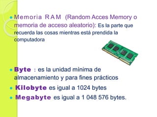 La computadora y sus partes | PPTX