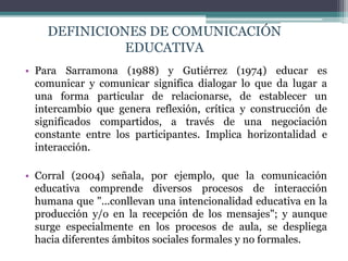 La comunicación educativa | PPTX