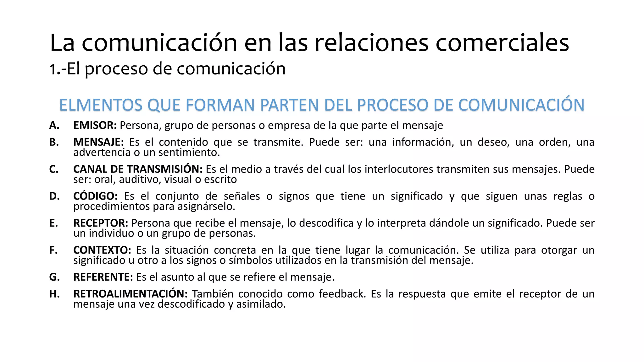 La comunicación en las relaciones comerciales | PPTX | Business ...