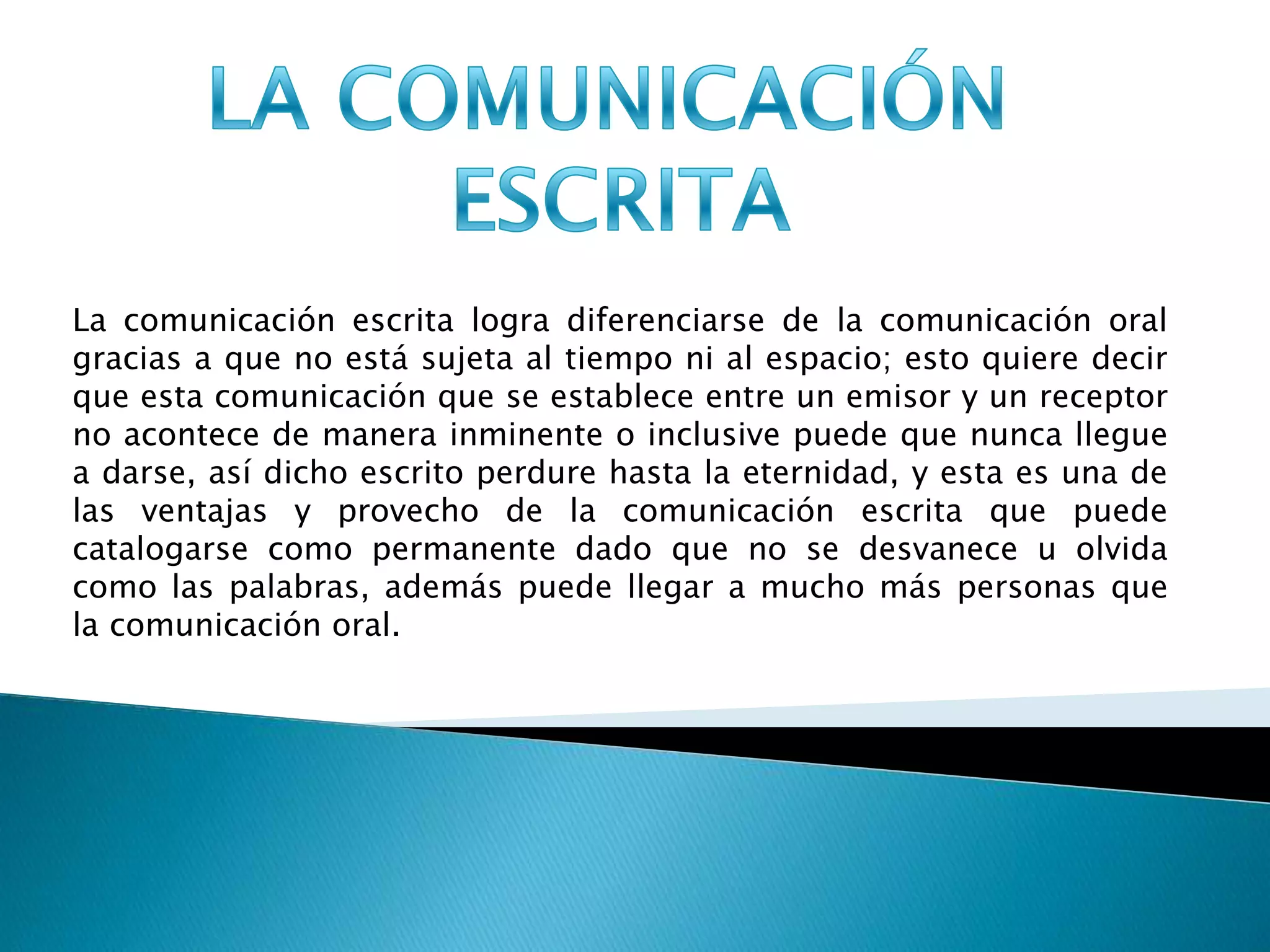 La comunicacion escrita | PPTX