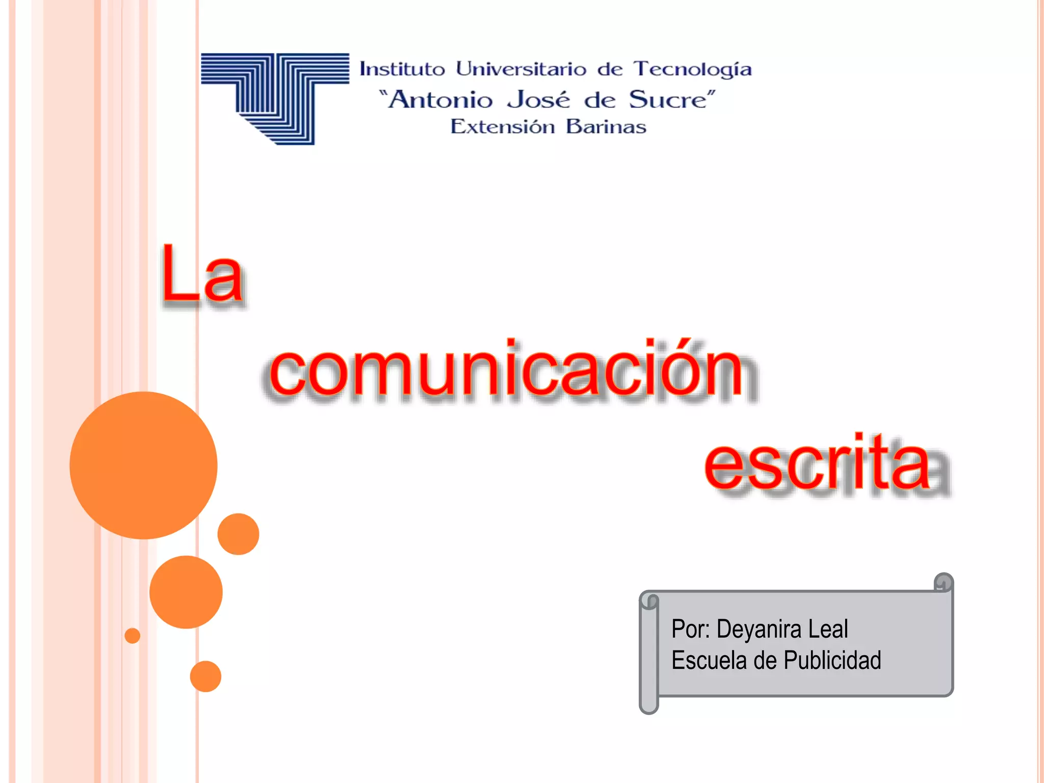 La comunicacion escrita | PPT