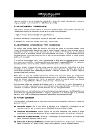 La Concesion Minera En El Peru | PDF