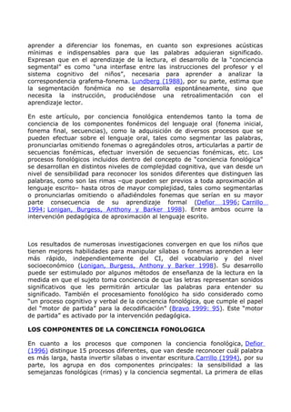 La conciencia fonologica como una zona de desarrollo proximo para el ...