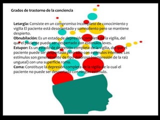 La conciencia y sus alteraciones | PPTX