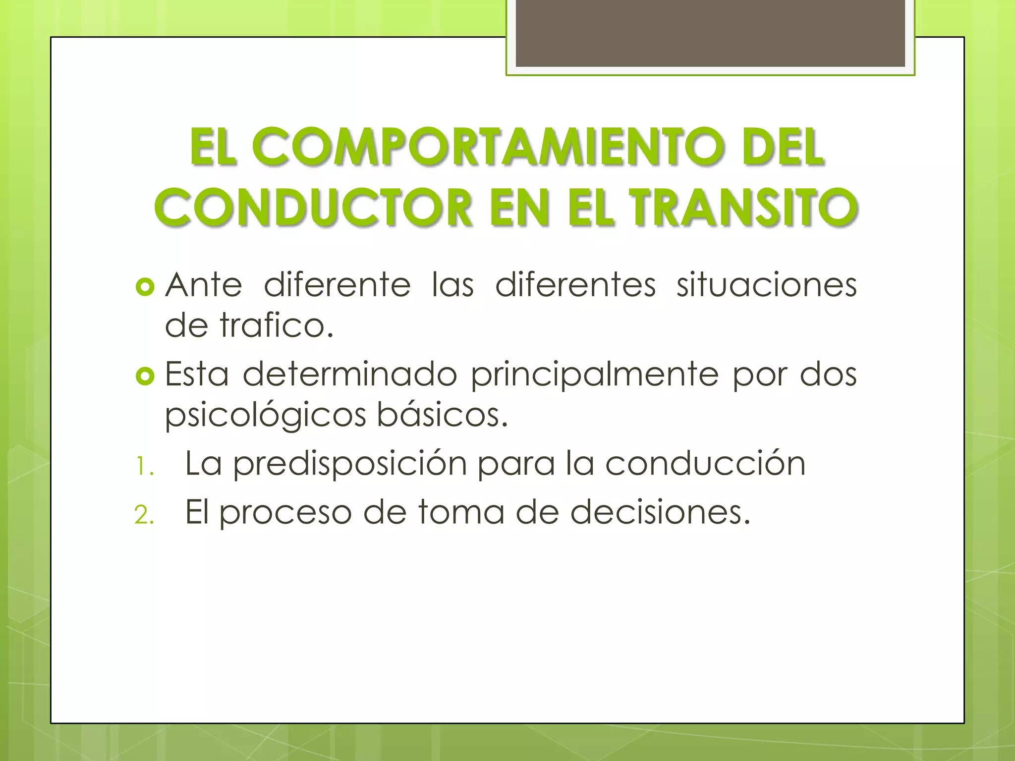La conduccion toma de desiciones | PPTX