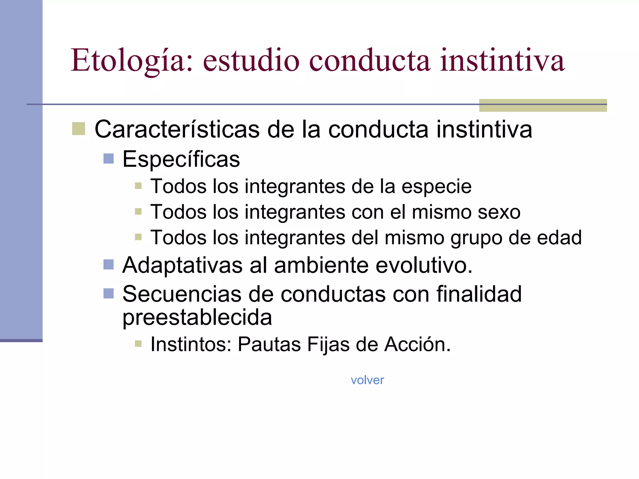 La conducta instintiva | PPT