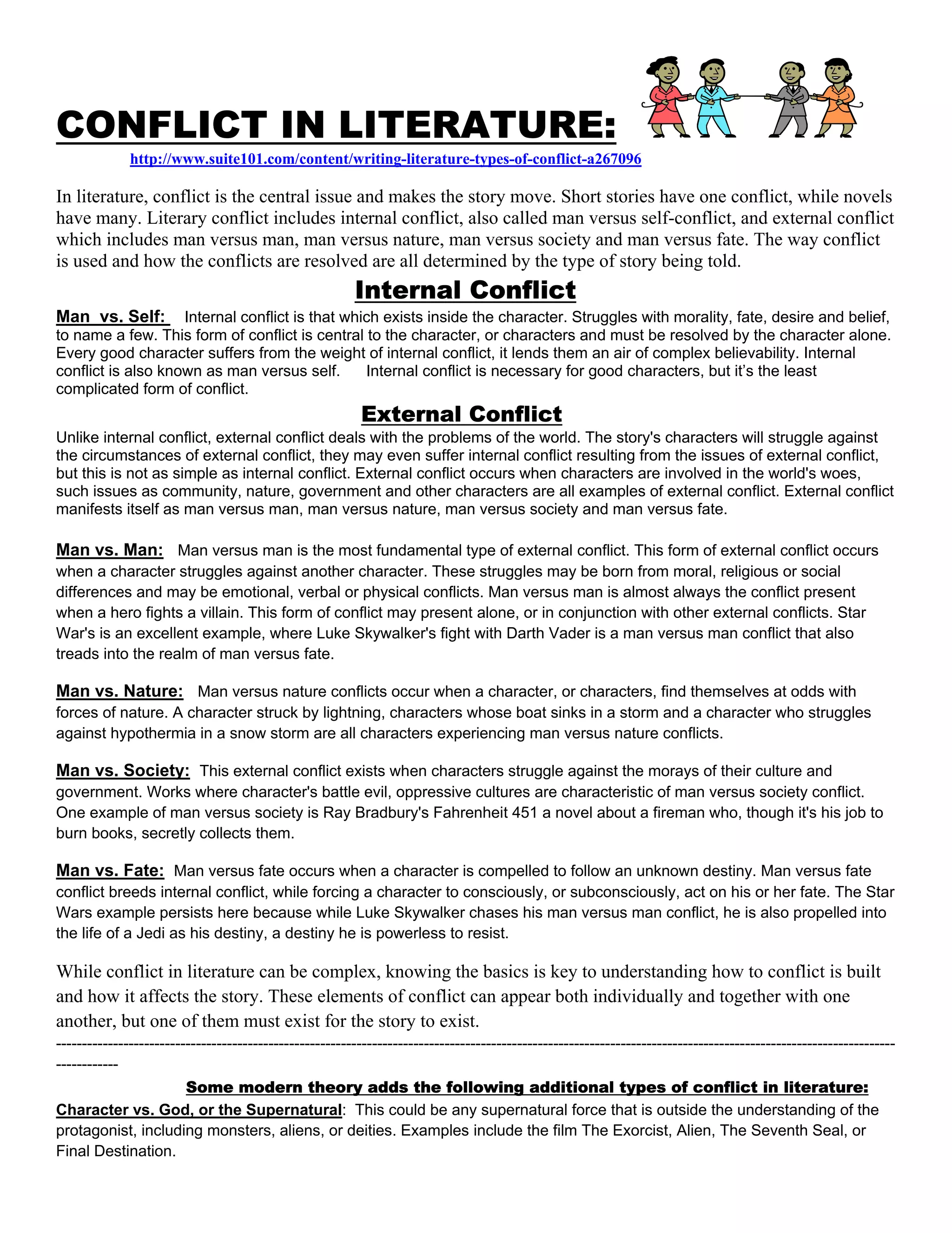 conflicts in literature | PDF