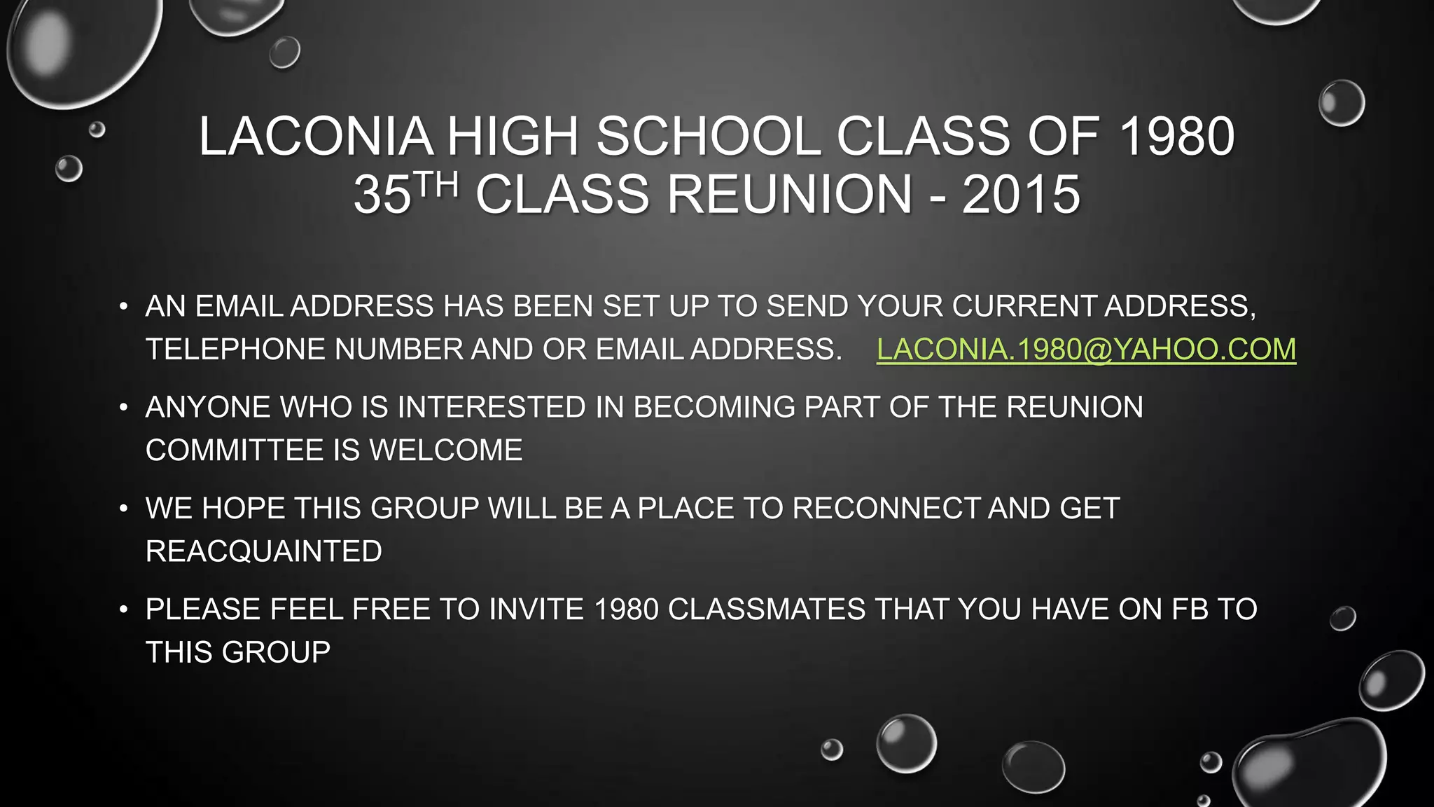 Laconia high school class of 1980 | PPT