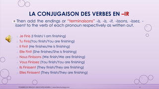 LA CONJUGAISON DES VERBES EN IR PAR GANIAT SODEKE | PPTX