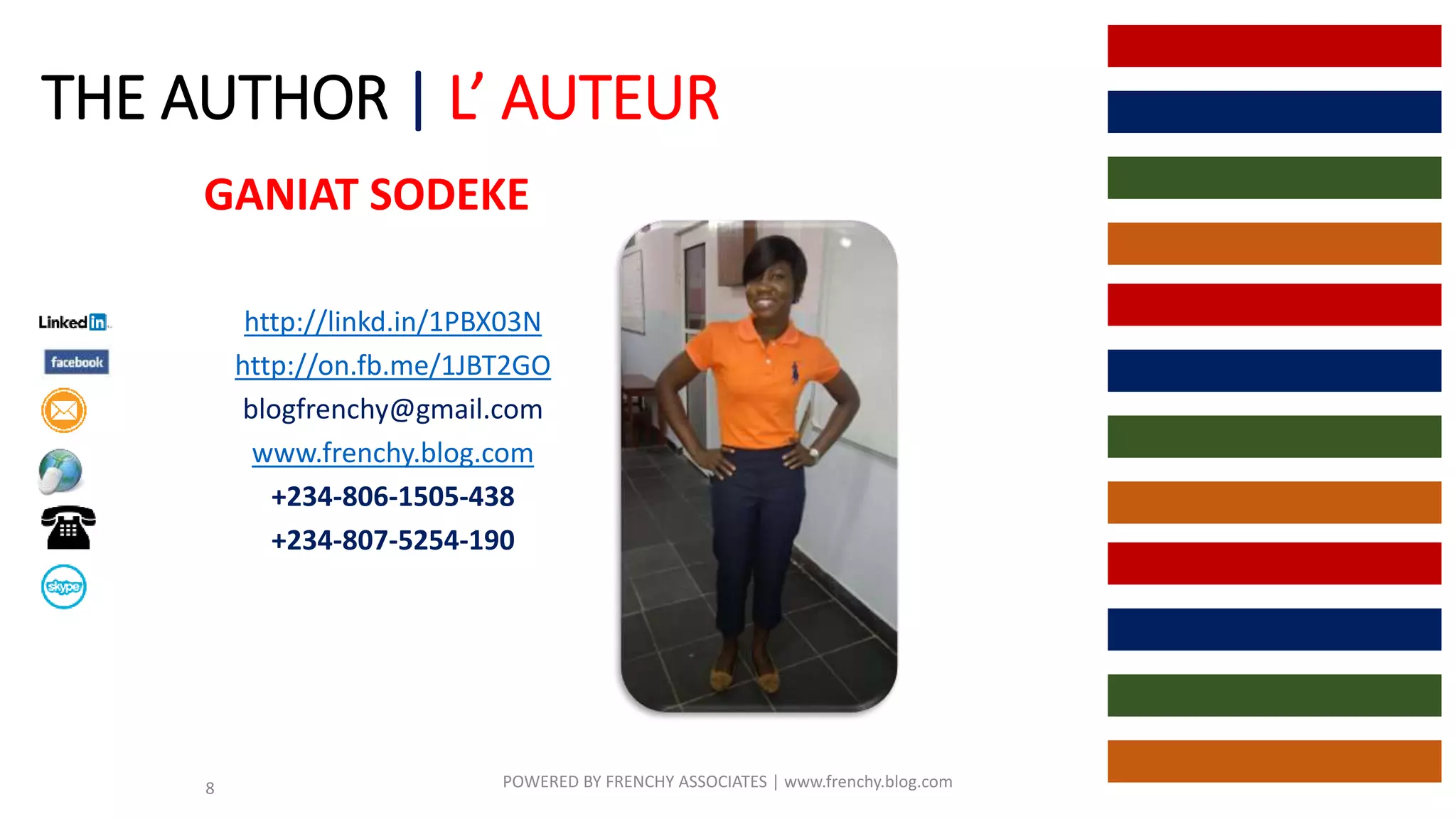 LA CONJUGAISON DES VERBES EN -RE PAR GANIAT SODEKE | PPT