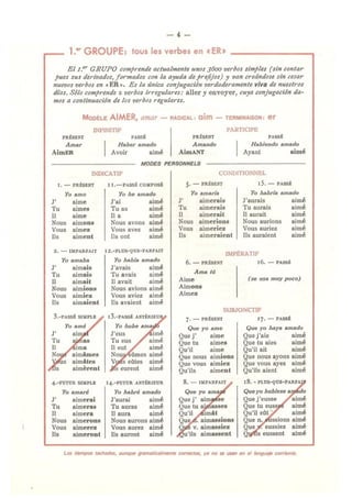 La conjugación francesa / la conjugaison française / the French ...