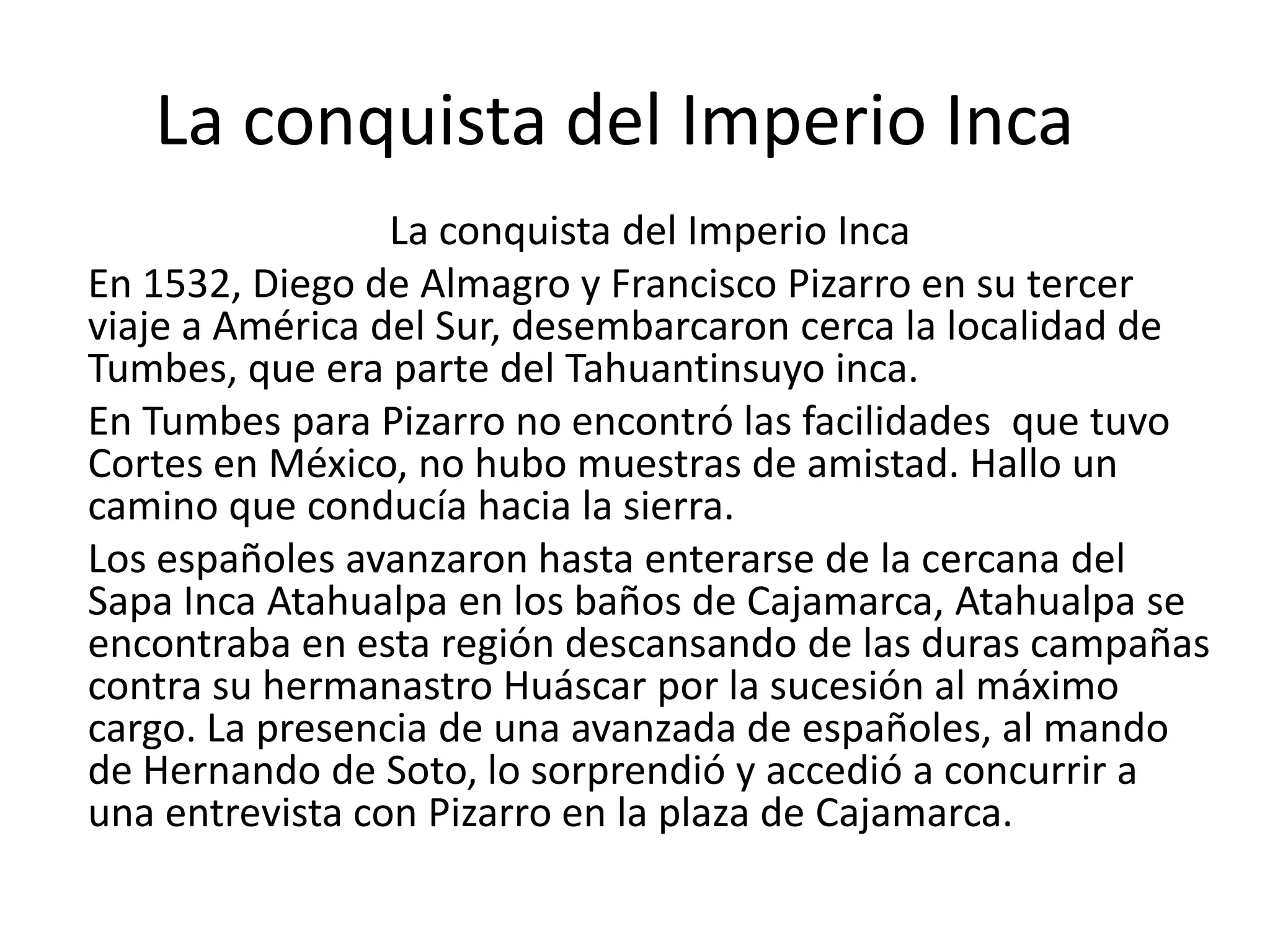 La conquista del imperio inca | PPTX