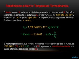 La constante de boltzmann y el nuevo kelvin | PPTX