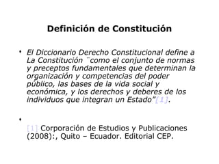 La constitución y sus diversas clasificaciones | PPT