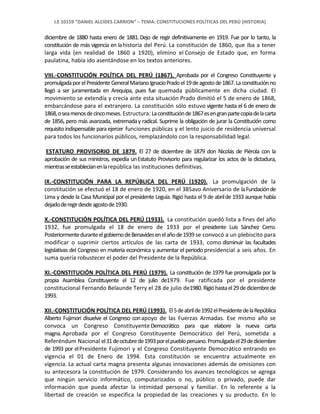 LA CONSTITUCIÓN POLÍTICA DEL PERÚ Y SU HISTORIA | PDF