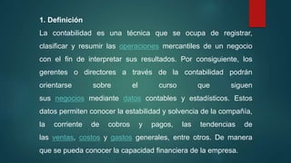 La contabilidad origen e importancia (diapositivas) | PPTX