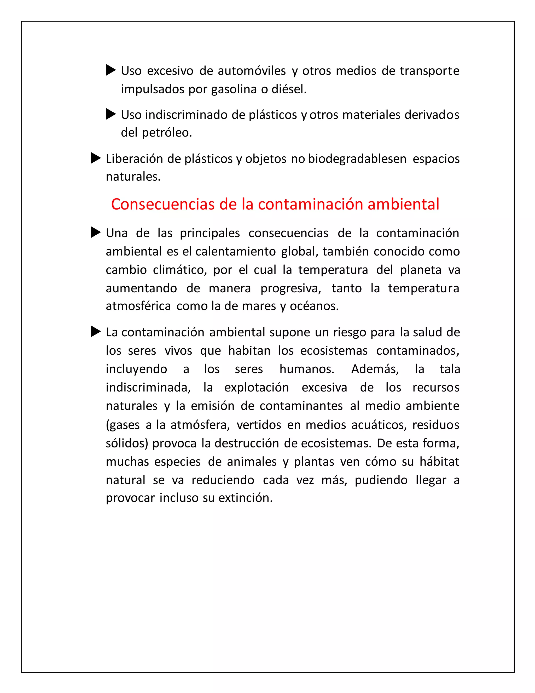 La contaminacion ambiental | PDF