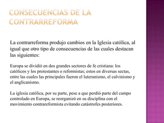 La contrarreforma. 2do Sec. Historia. | PPTX