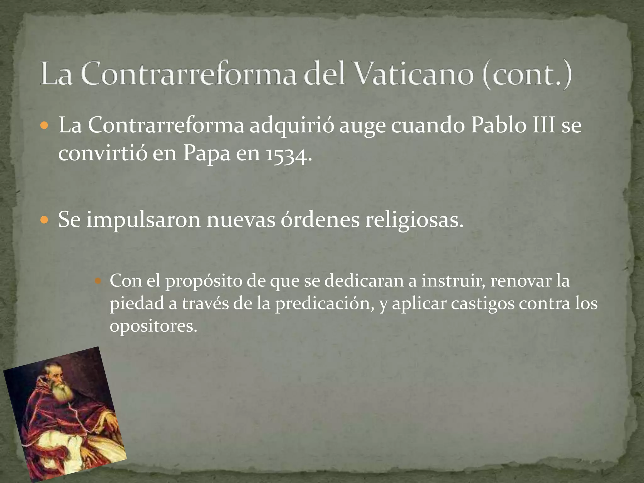 La contrarreforma del vaticano | PPT