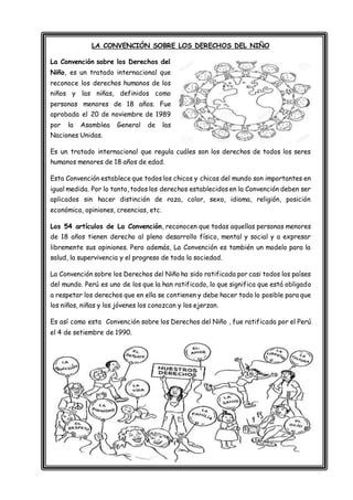 La convención sobre los derechos del niño | DOCX