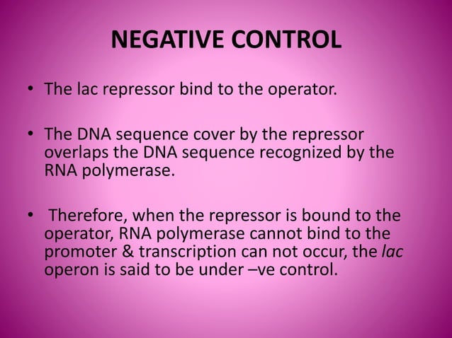 The Lac operon | PPTX