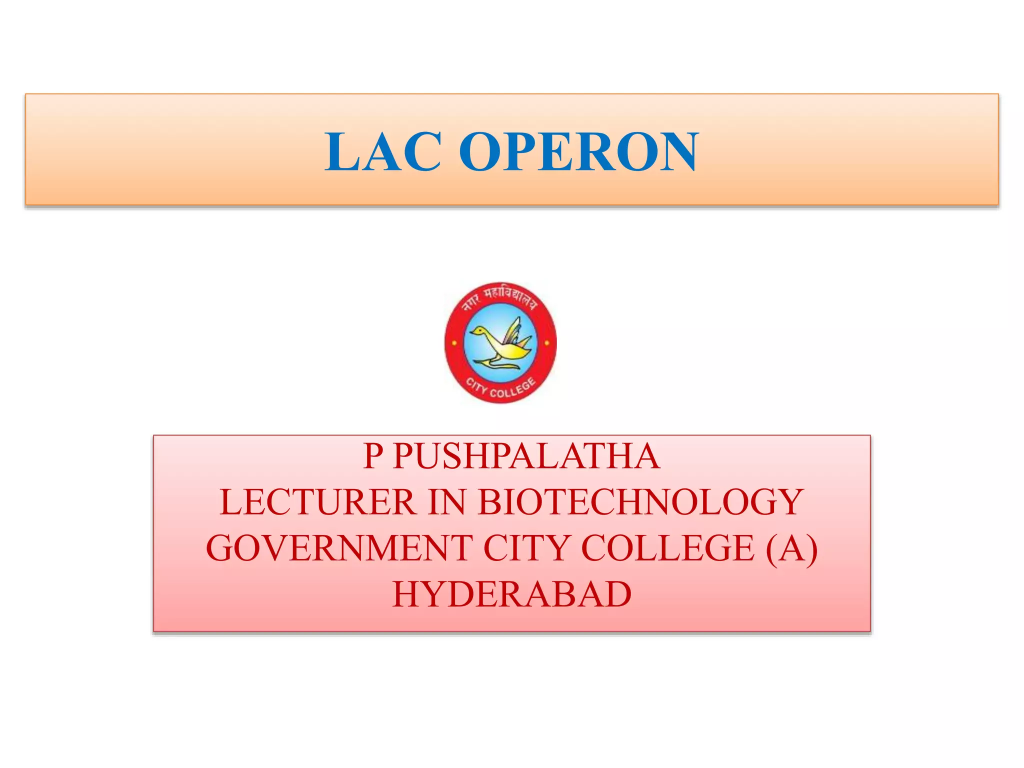 Lac operon concept | PPT