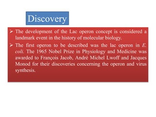 Lac operon concept | PPT