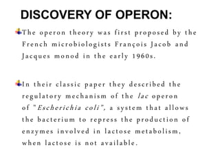 Lac operon system | PPTX