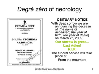 Necro-Semiotics | PPT