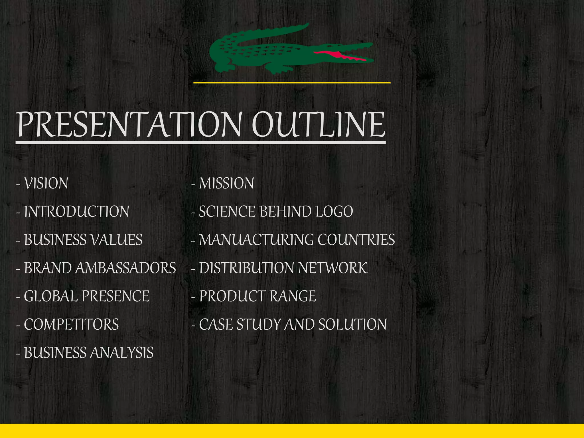 Lacoste PPT made by RAFAY | PPTX