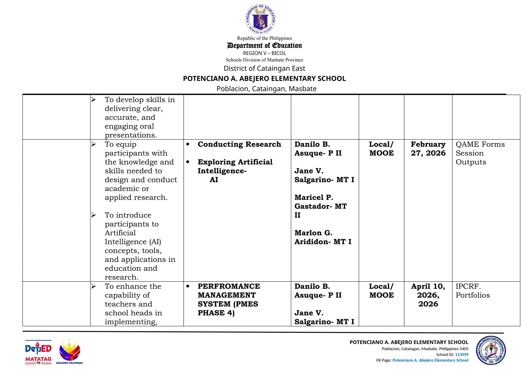 LAC PLAN 2025-2026.docx SAMPLE SCHOOL LEARNING ACTION CELL PLAN | DOCX
