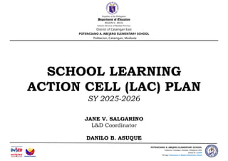 LAC PLAN 2025-2026.docx SAMPLE SCHOOL LEARNING ACTION CELL PLAN | DOCX