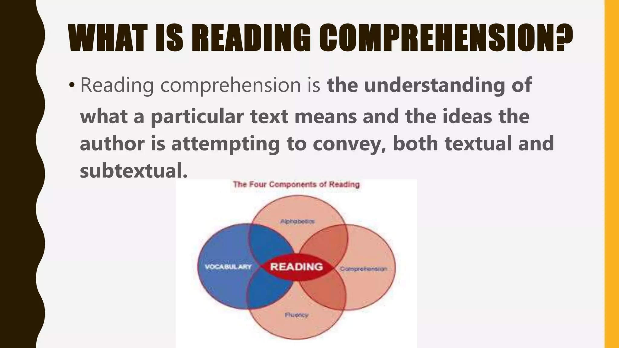 Developing skills of Reading Comprehension | PPT