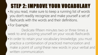 Developing skills of Reading Comprehension | PPT