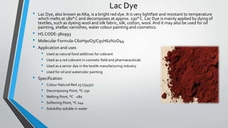 Lac based product aand its different markets for india | PPTX