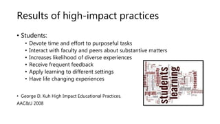 Libraries and Student Success: A Campus Collaboration with High Impact ...