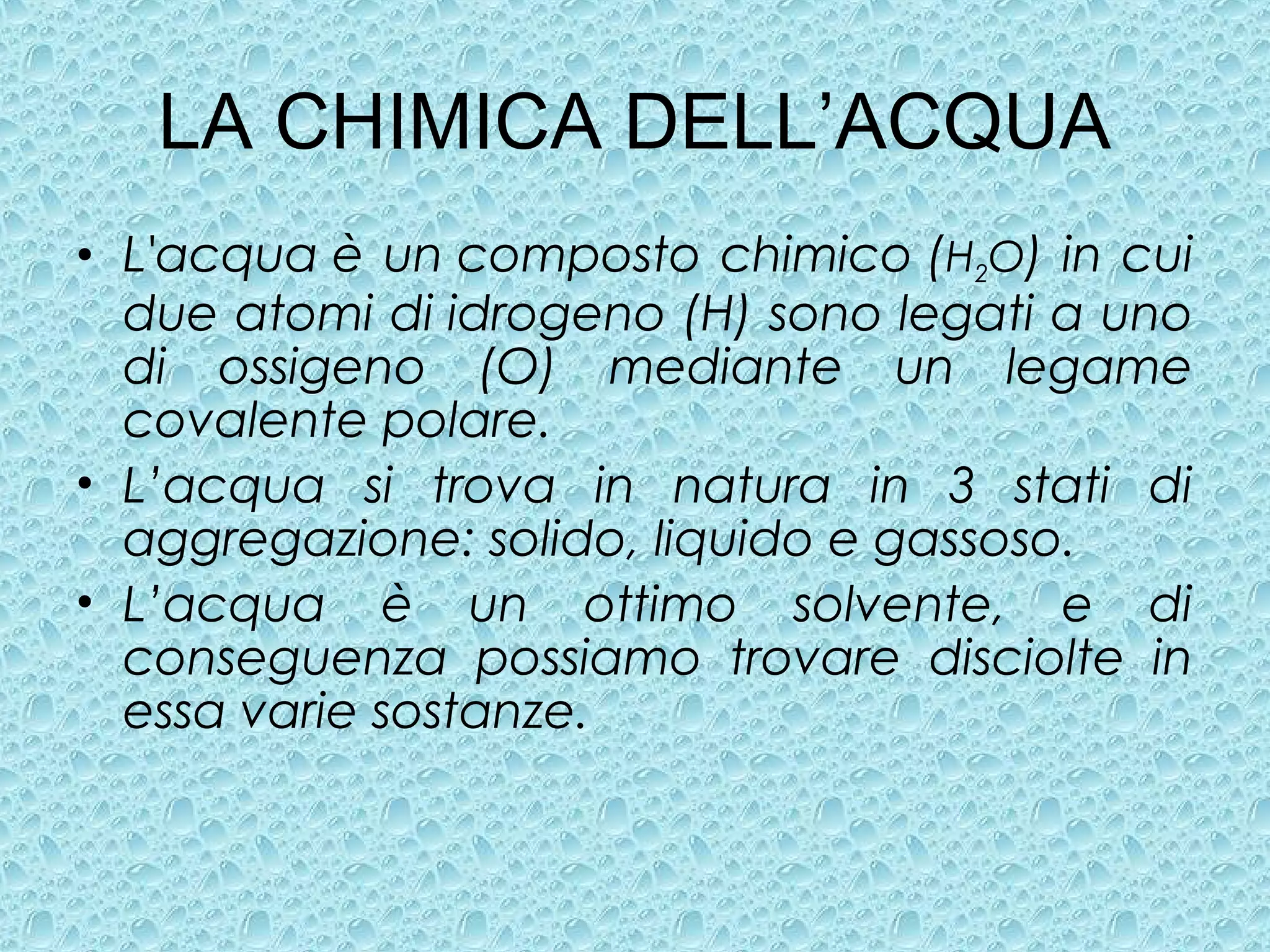 L'acqua come risorsa | PPT