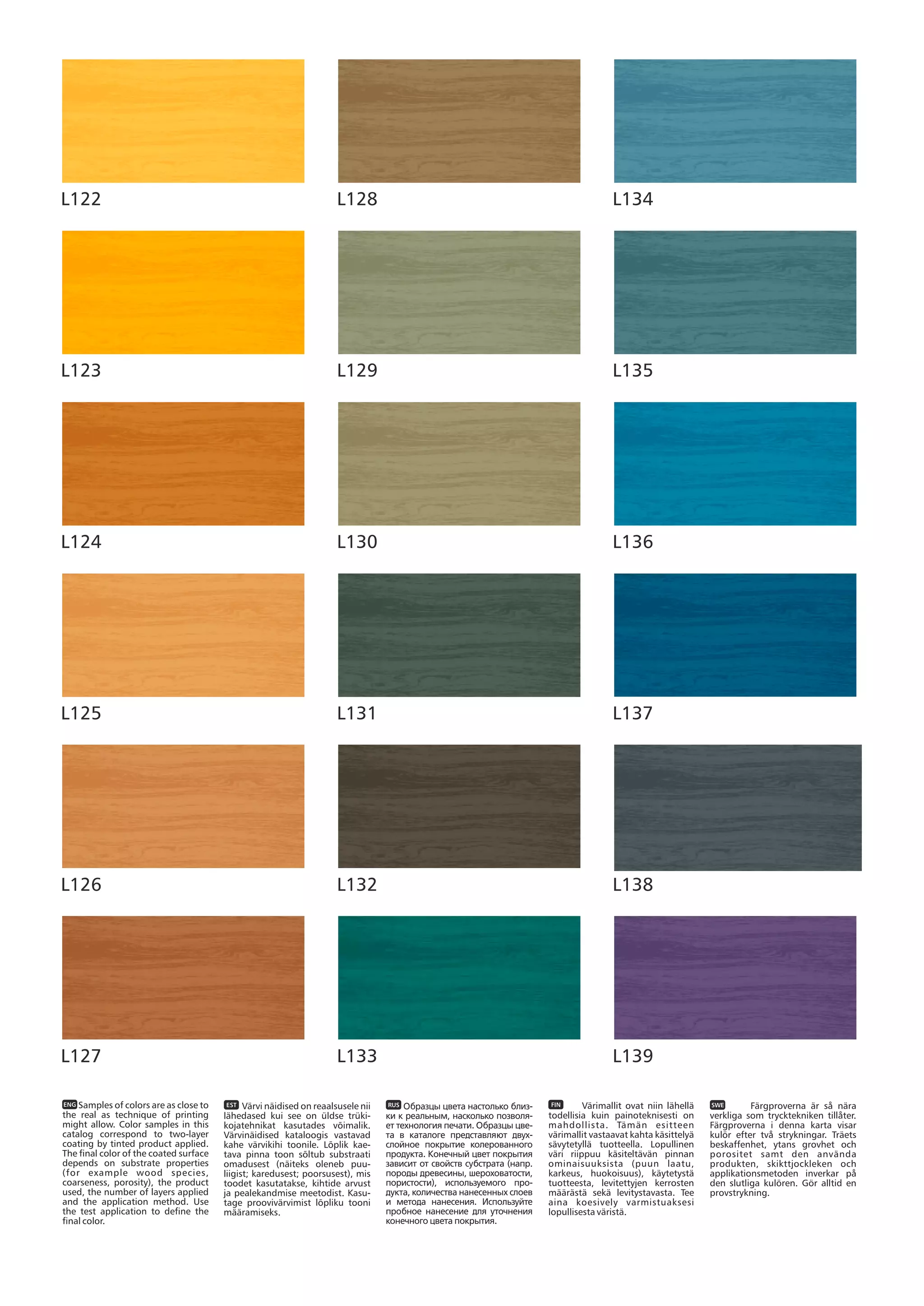 Eskarocolor Lacquer color table | PDF