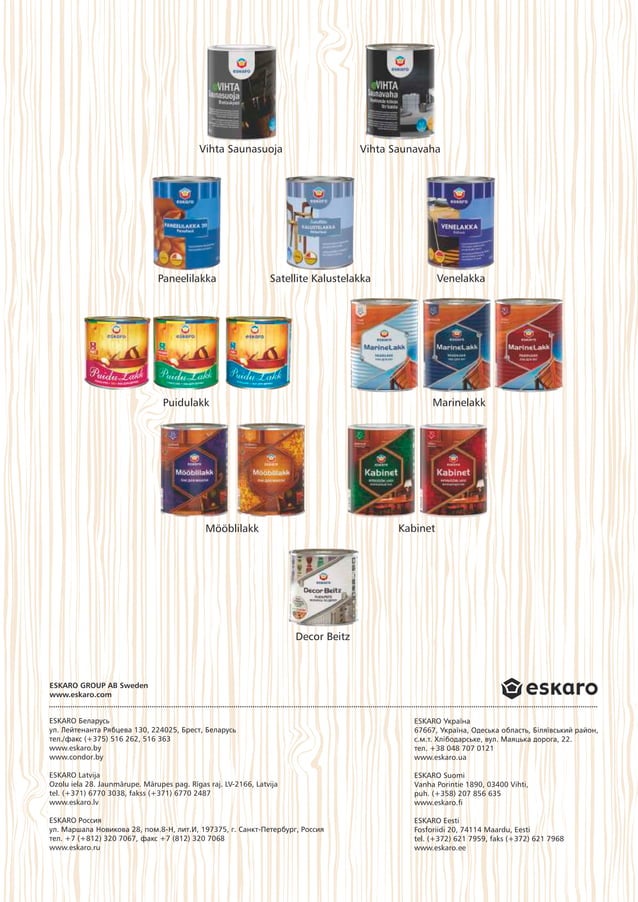 Eskarocolor Lacquer color table | PDF