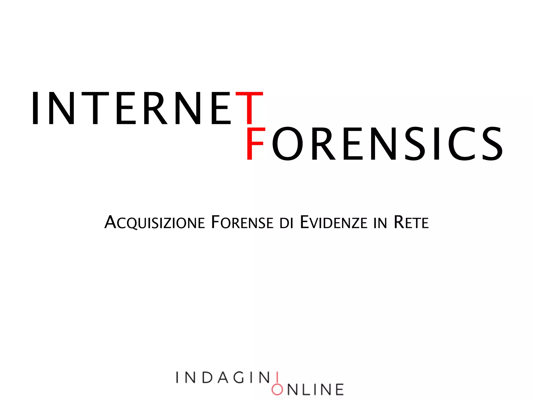 L’acquisizione delle evidenze digitali presenti sul web | PDF